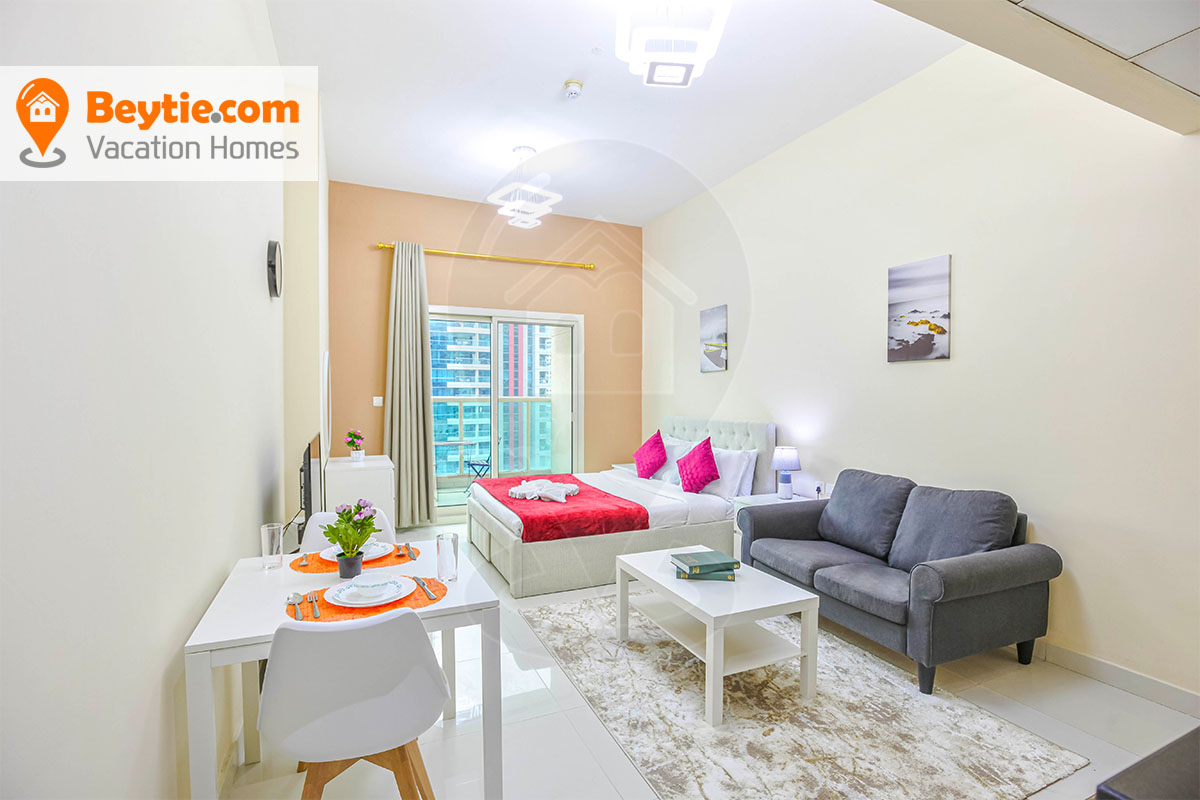 A Bright Fully Furnished Studio with Open Views Balcony in Elite ...
